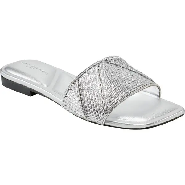 Marc Fisher Murphy Slide Sandal - Silver