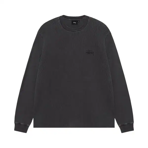 StüSsy Basic Stock Long-Sleeve Thermal - Black | Editorialist