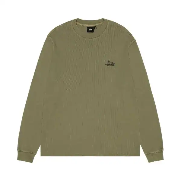 StüSsy Basic Stock Long-Sleeve Thermal 'Olive - Green | Editorialist