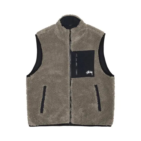 StÜssy Sherpa Reversible Vest - Multicolor
