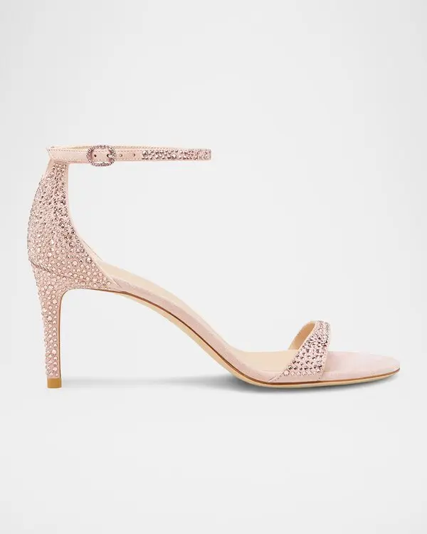 STUART WEITZMAN Nudist Embellished Sandals - Light Rose/ballet