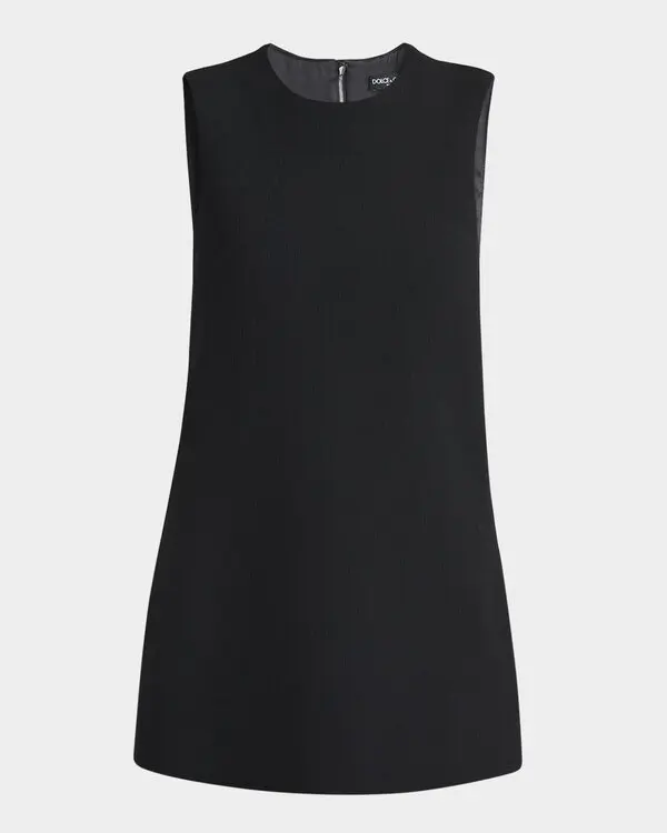 Dolce & Gabbana Sleeveless Crepe Mini Dress - Black