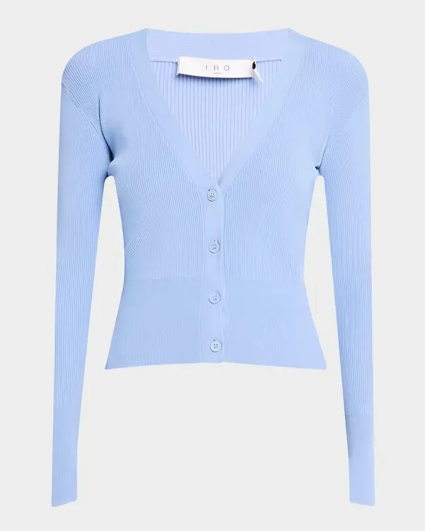 IRO PARIS Fidjy Ribbed Button-front Top