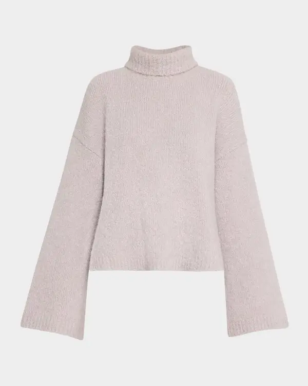 Lapointe Alpaca Silk Turtleneck Sweater - Washed Silver