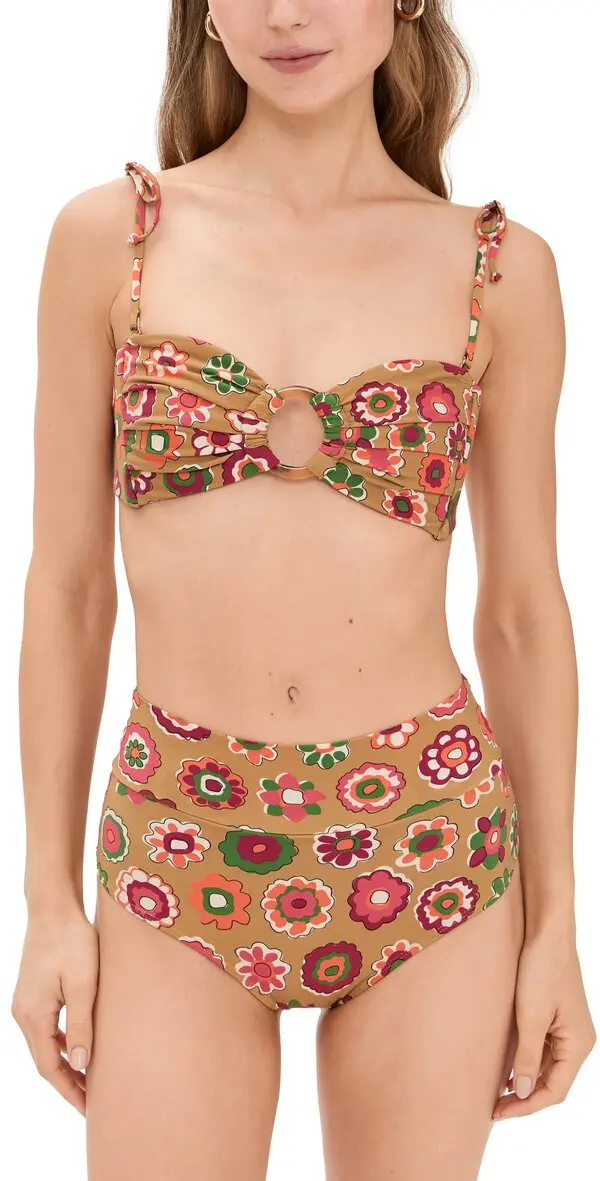 MONTCE Tori Ties Bandeau Bikini Top - Mazzy Floral