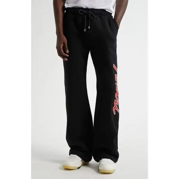 Amiri City Cotton Logo Graphic Sweatpants - Black