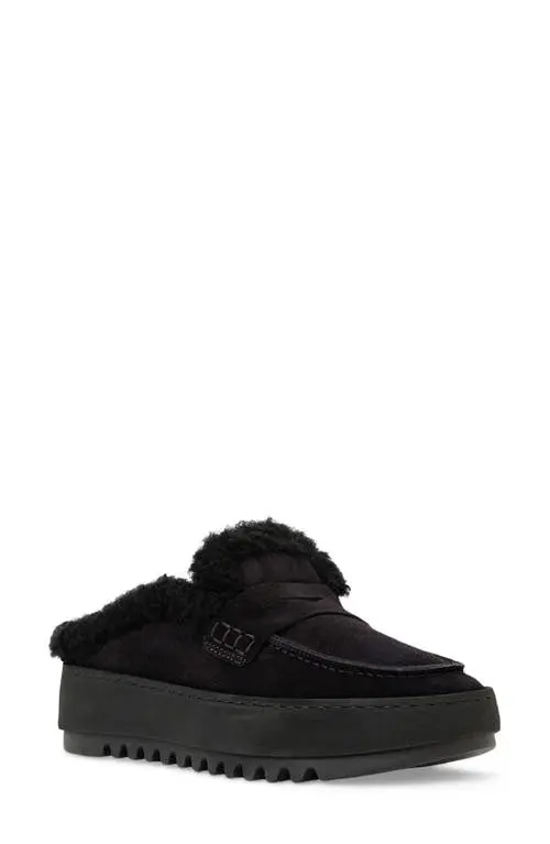 Aquatalia Amata Shearling Lined Mule - Black/black