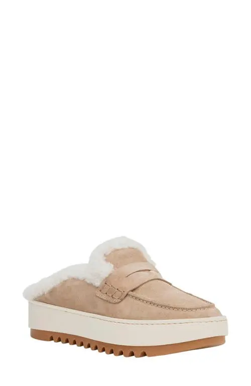 Aquatalia Amata Shearling Lined Mule - Ecru