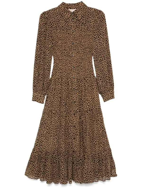 Michael Kors Cheetah-print Midi Dress
