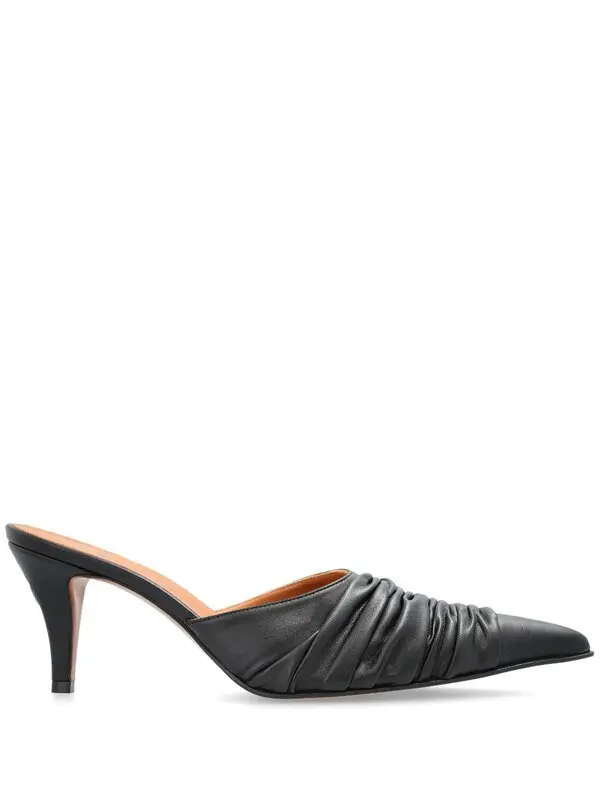 Alexander McQueen 70mm Pointed Mules - Black