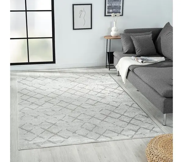 OX BAY TRADING CO. Ox Bay Checkered Plush Performance Indoor Rug, 5' X 7