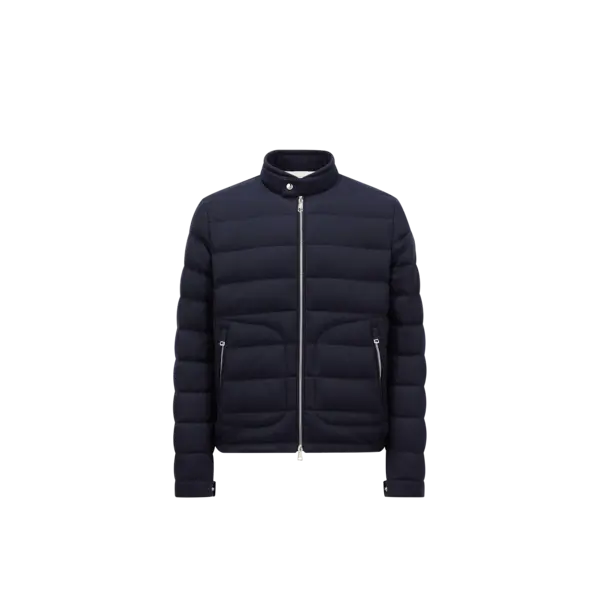 Moncler Acorus Cashmere Blend Down Jacket - Blue