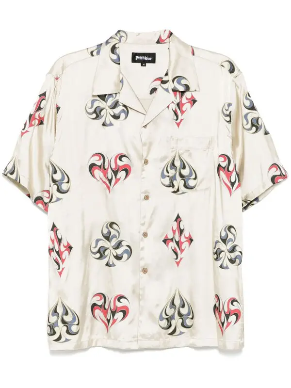 PEACE AND AFTER X Tetsuya Nakamura Playing Cards Shirt - Neutrals