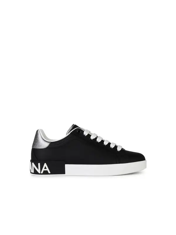 Dolce & Gabbana Portofino Leather Sneakers - Black