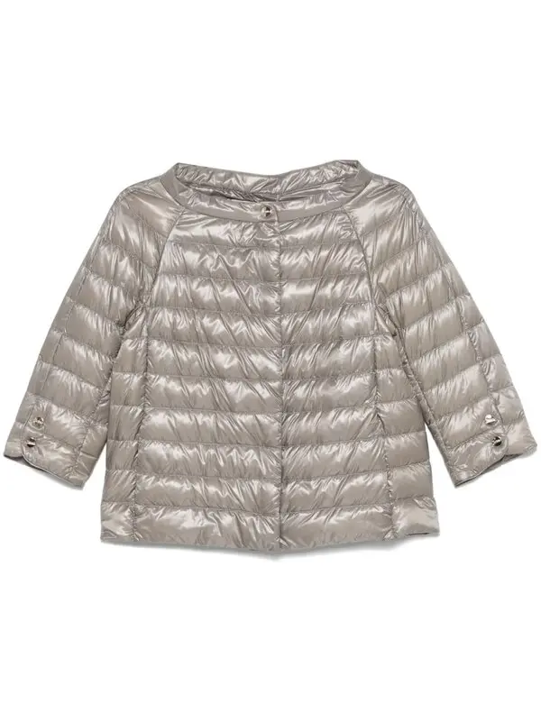 Herno Collarless Jacket - Grey