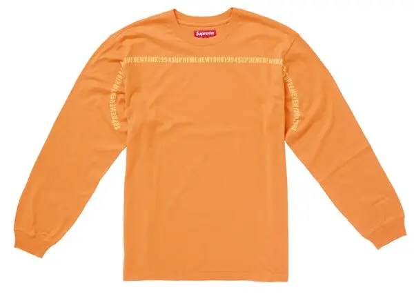 Supreme Intarsia Stripe Long Sleeve Top Bright - Orange