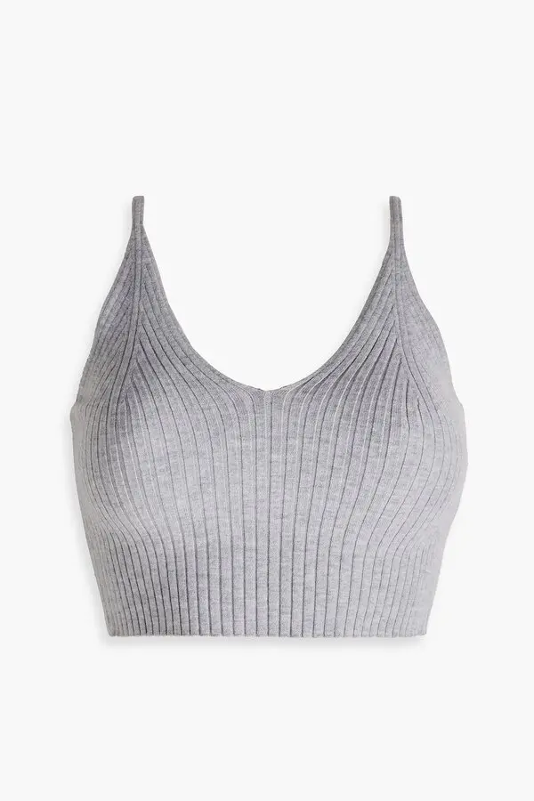 Live The Process Cropped Ribbed Tank