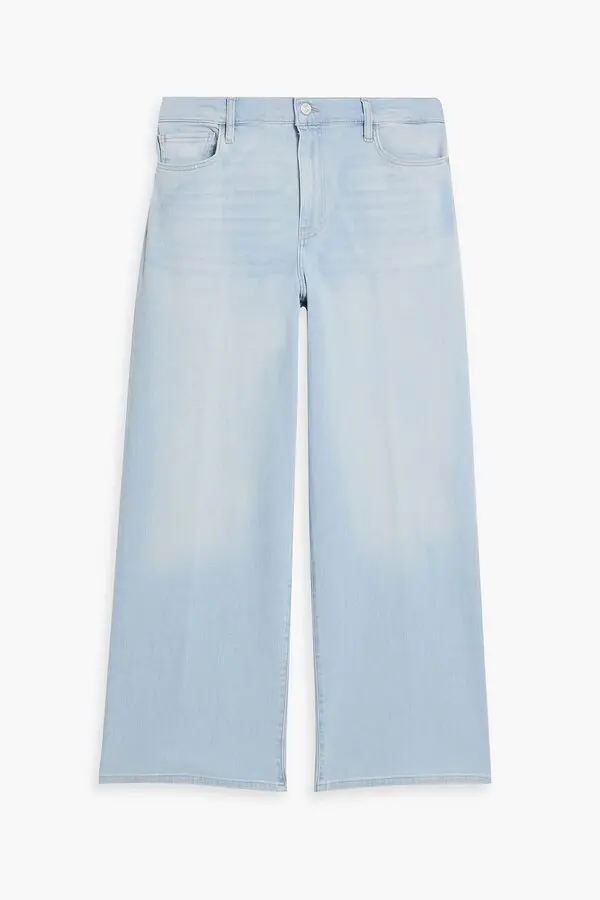 FRAME Le Slim Palazzo High-rise Jeans - Light Denim