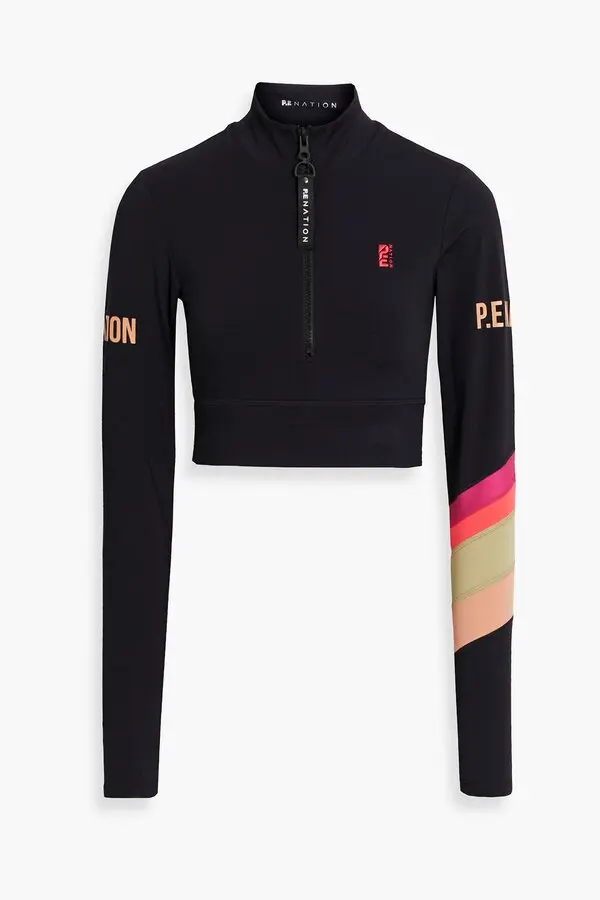 P.E Nation Cropped Striped Top