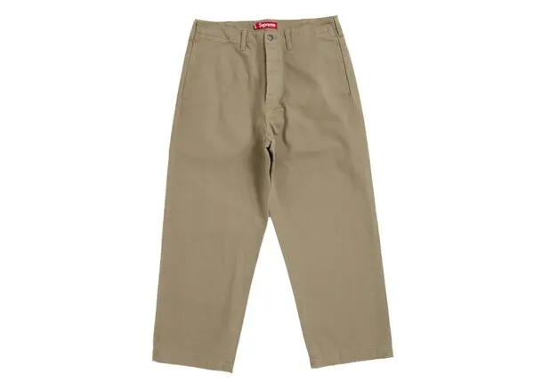 Supreme Washed Herringbone Chino Pant - Khaki