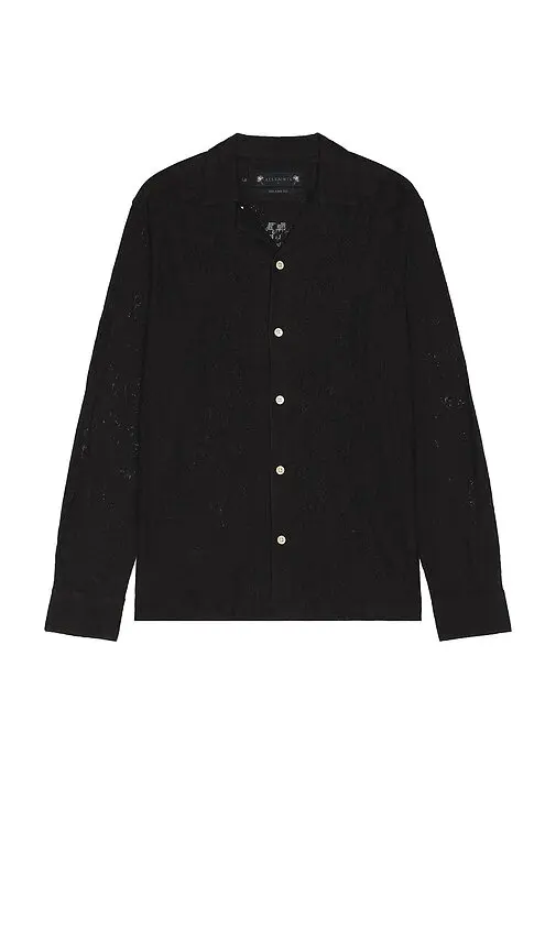 All Saints Okesa Long Sleeve Shirt - Black