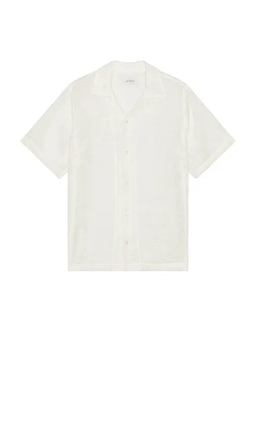 Saturdays Nyc Canty Mesh Short Sleeve Shirt - White