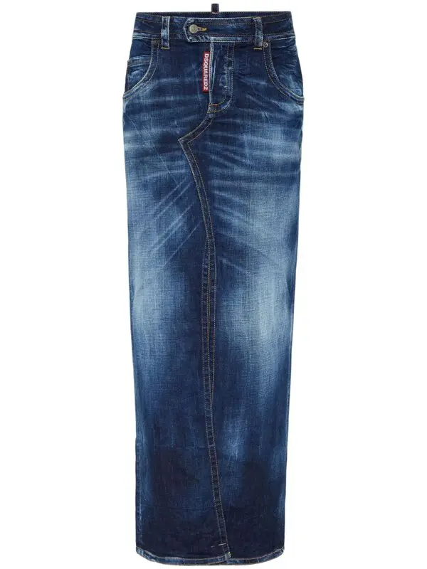 Dsquared2 Denim Maxi Skirt - Blue