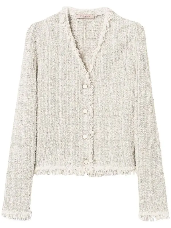 TWINSET Tweed Lurex Jacket