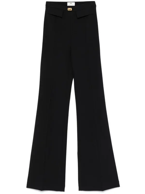 Elisabetta Franchi Logo-plaque Crepe Trousers