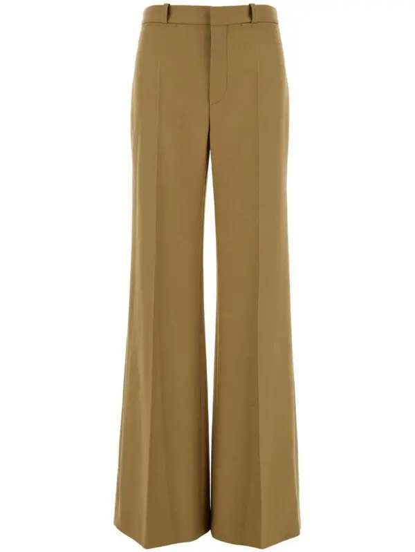 Chloé Flared Tailored Trousers - Brown