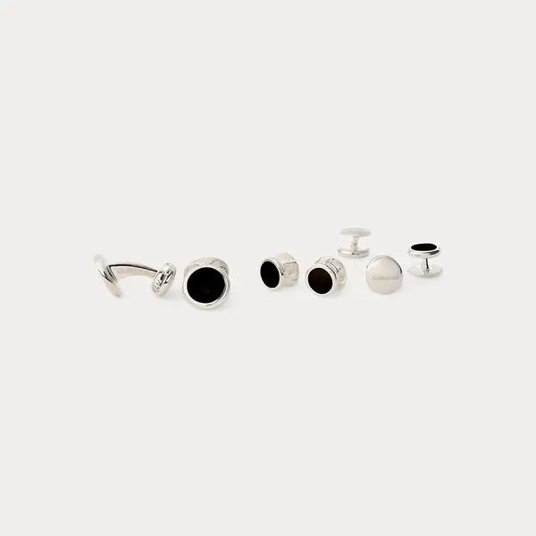 Ralph Lauren Onyx Cuff Link & Stud Set