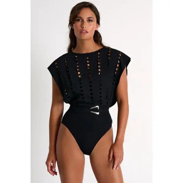 Shan Mosaic Cutout One-piece Swimsuit