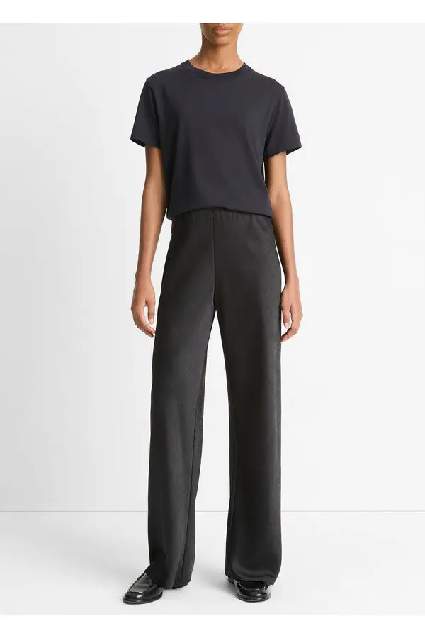 Vince Pima Cotton Crew Neck T-shirt - Black