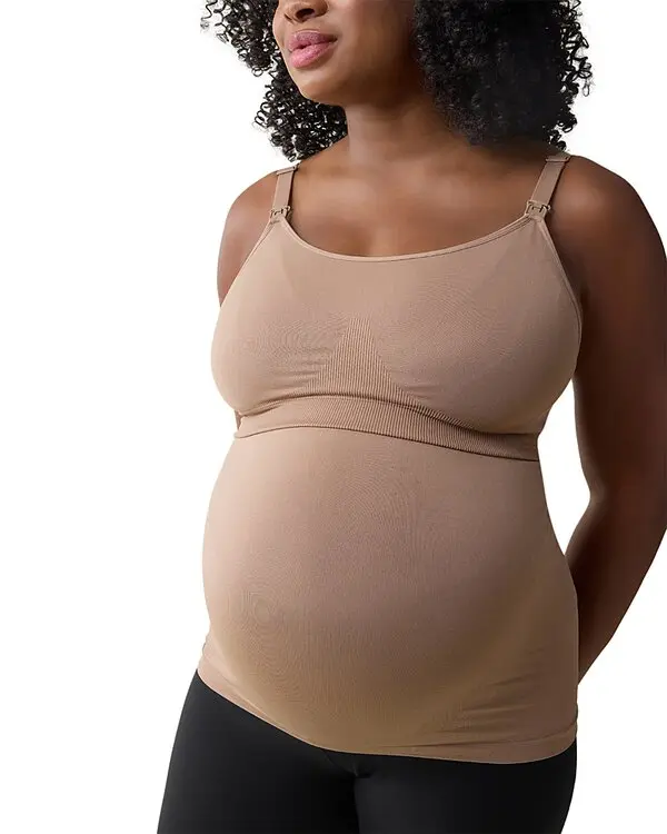 Ingrid & Isabel Nursing & Pumping Cami Pack Of 2 - Black/ Taupe