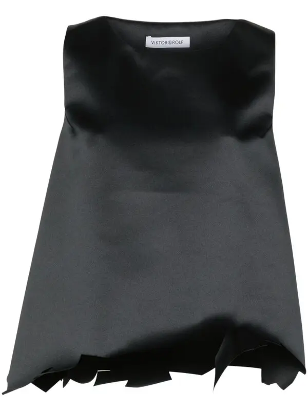 Viktor & Rolf Raw-cut Hem Top - Black