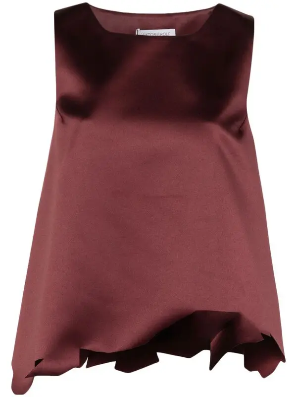 Viktor & Rolf Raw-cut Hem Top - Red
