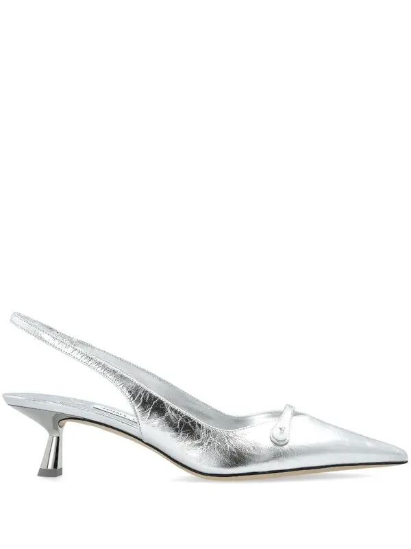 JIMMY CHOO 45mm Amita Pumps - Silver