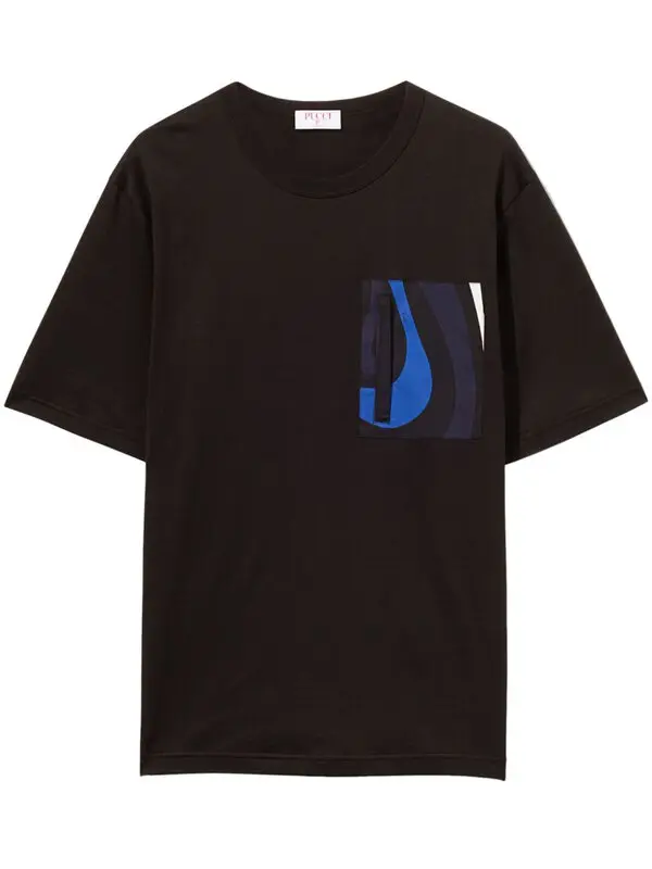 Emilio Pucci Marmo-print Cotton T-shirt - Black