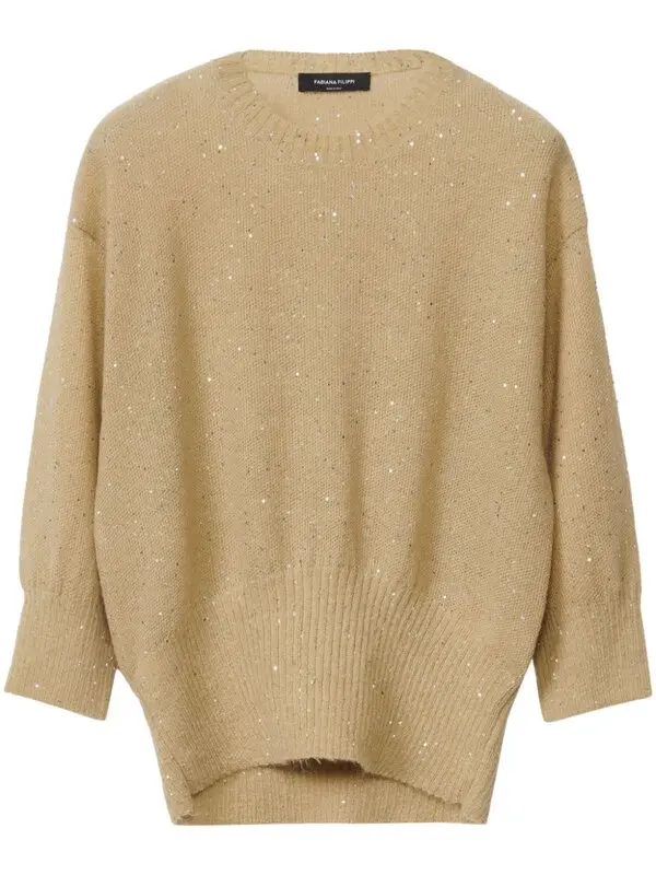 Fabiana Filippi Sequined Sweater - Gold
