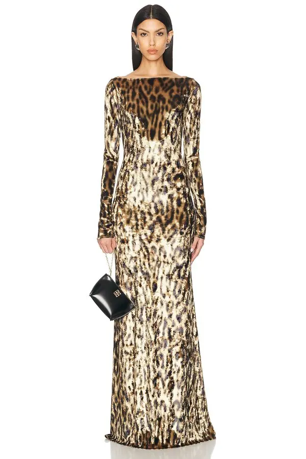 Lapointe Velvet Boatneck Gown
