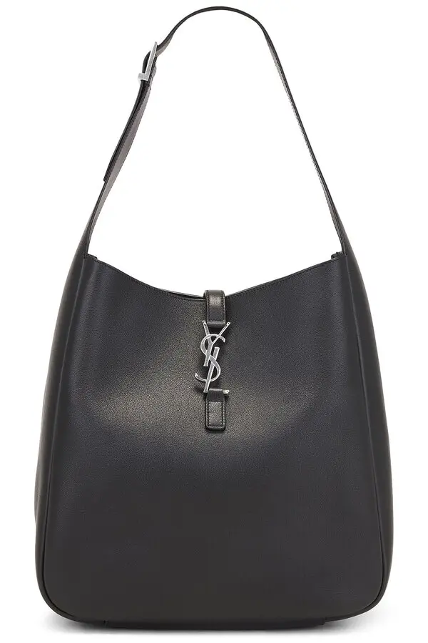 Saint Laurent Large Le 5 A 7 Supple Hobo Bag - Nero