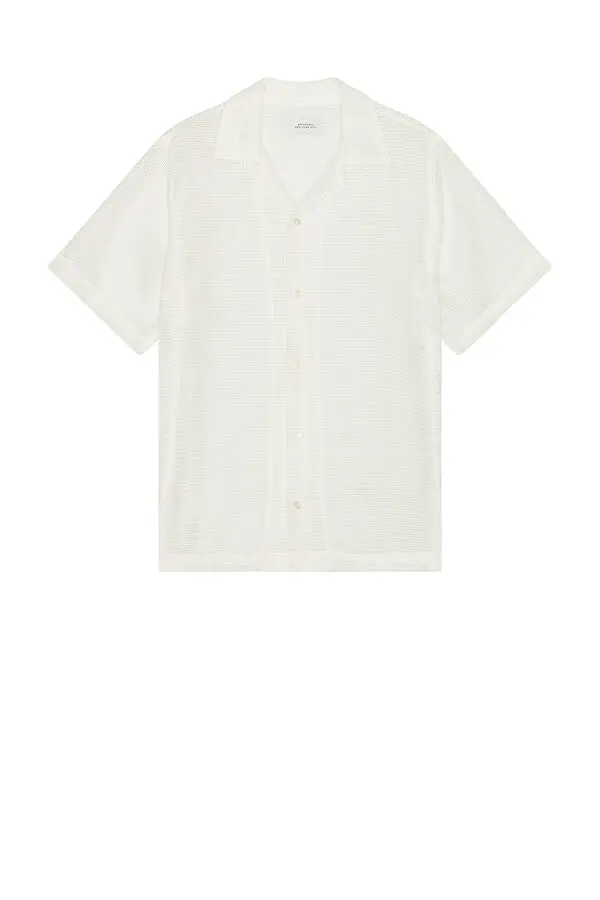 Saturdays Nyc Canty Mesh Short Sleeve Shirt - White