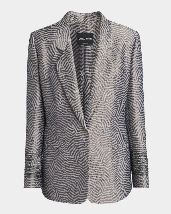 Giorgio Armani Animalier Jacquard Blazer