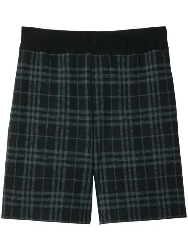 Burberry Check-print Shorts - Blue