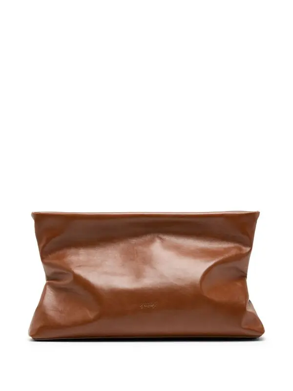 Marsèll Gathered Clutch Bag - Brown