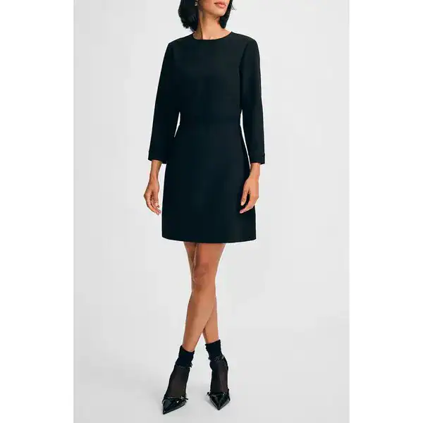 Isaac Mizrahi New York Crepe Sheath Dress - Black | Editorialist