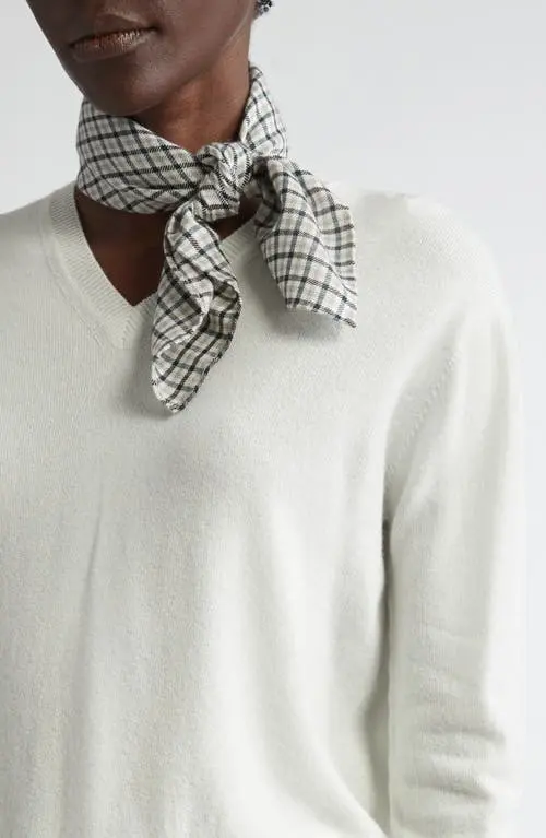 Johnstons Of Elgin Cashmere & Silk Square Scarf - Beige
