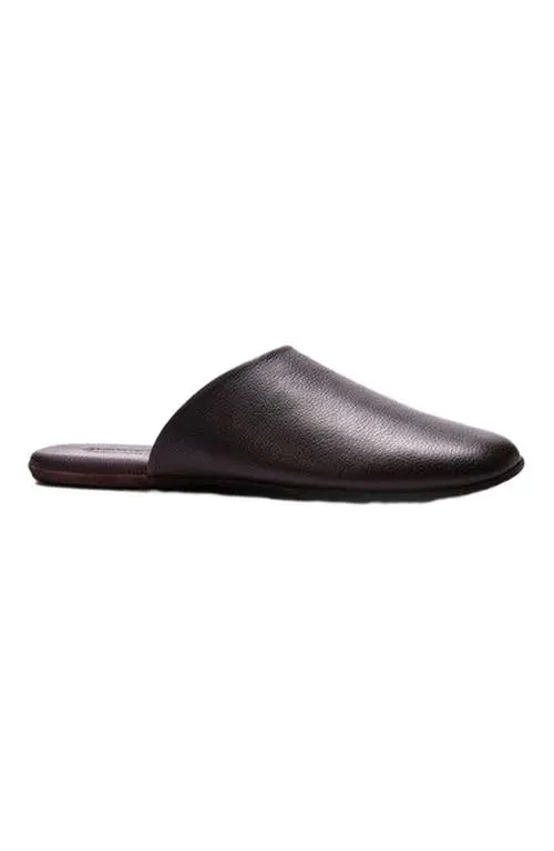 ANTHONY VEER Clark House Slippers - Bordo Pebble Leather