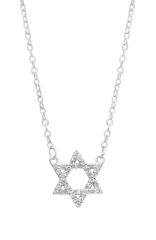 SHYMI Pavé Cubic Zirconia Star Of David Necklace - Silver