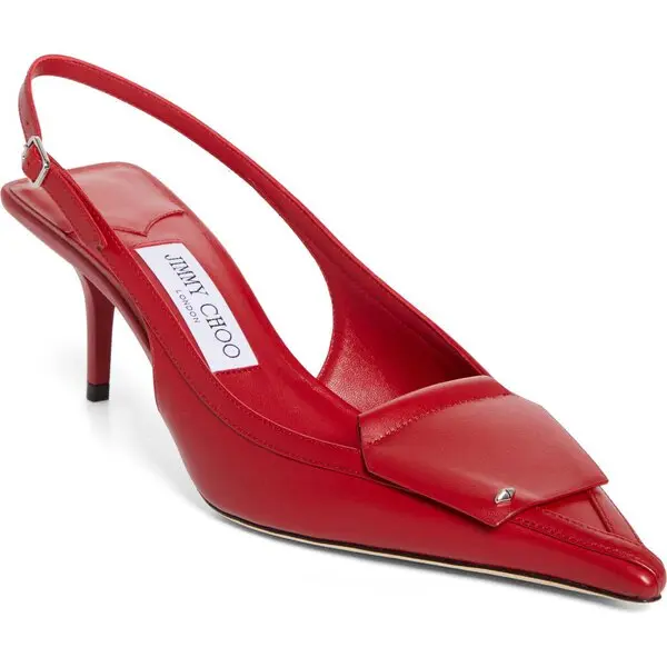JIMMY CHOO Frances Slingback Pumps - Ruby Red